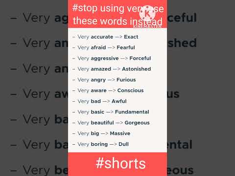 Stop 🛑 using very use these words instead|sound like a native English speaker|Advanced English vocab