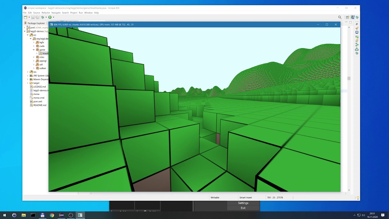 LWJGL 3 OpenGL - Voxel Game Collision Detection and Response (Part 5)