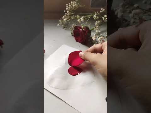 Cute Gift Ideas with Rose Petals❤️ #shorts #art #giftideas