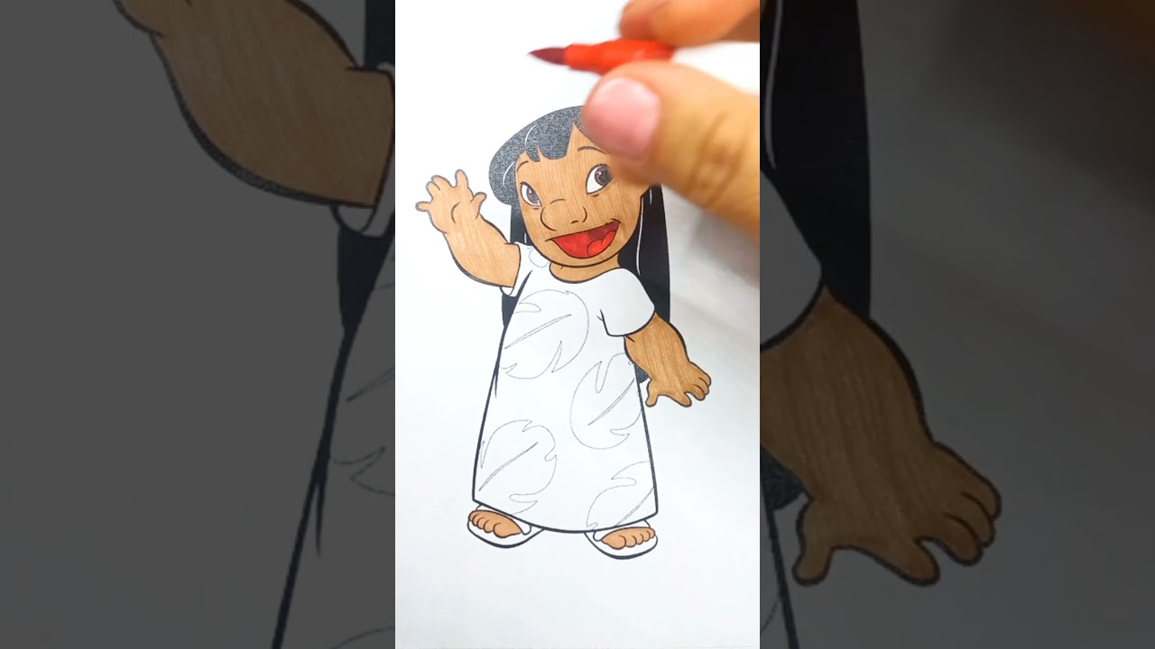Lilo #drawing #colorjenny #draw #desenho #satisfying #pintar #colorir #liloystitch #stich #art