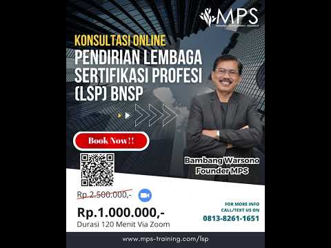 Konsultasi ONLINE Pendirian Lembaga Sertifikasi Profesi LSP BNSP
