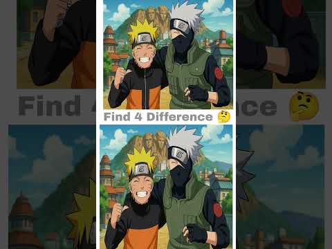 find 4 Difference π€ #naruto #anime #sasuke #narutoshippuden #animeedit #kakashi #cartoon