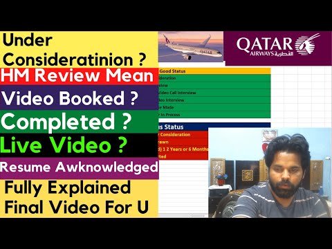 Qatar Airways Application Status Meaning | Final Video 2022 | Explained All Status