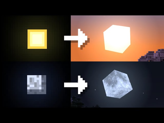 Cubic Sun & Moon v1.7 [Java] Minecraft Texture Pack