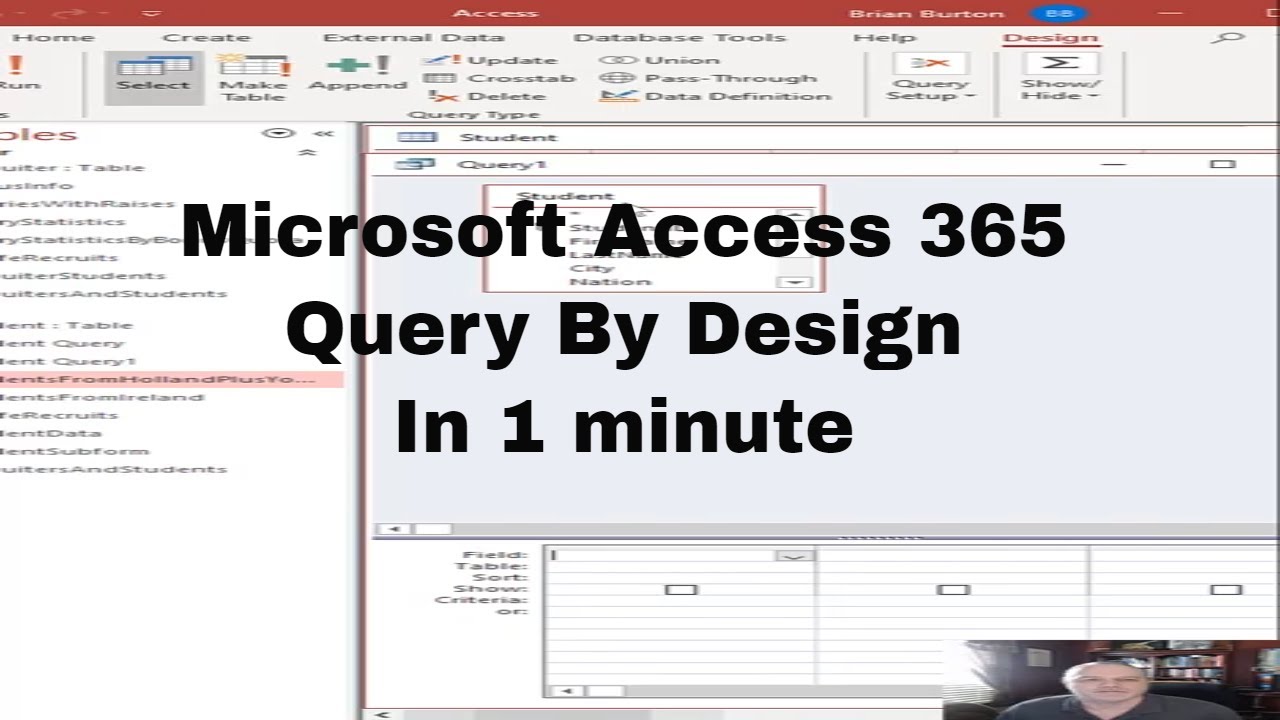 Design Queries Visually in Access (2-Minute Tutorial)