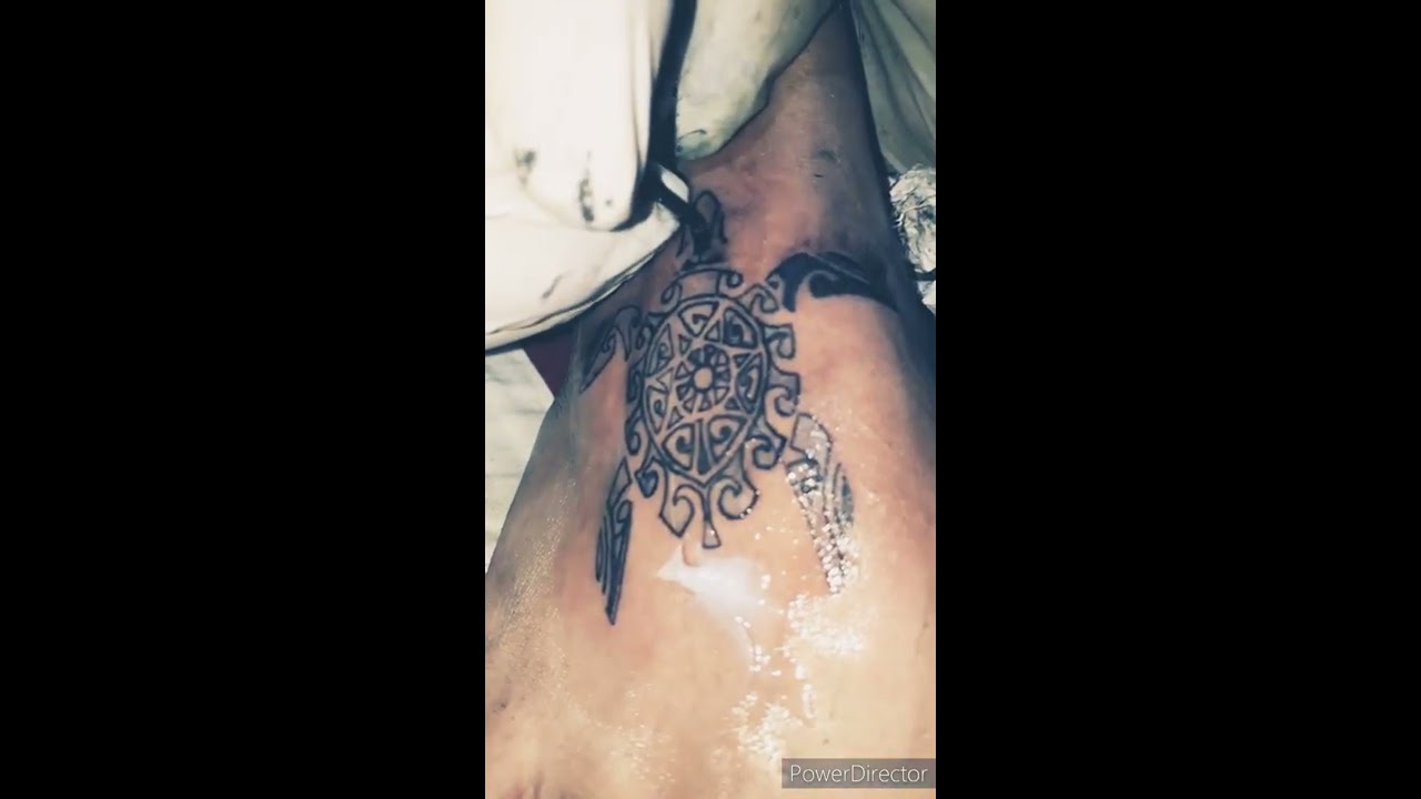 Self Tattooed Polynesian Turtle