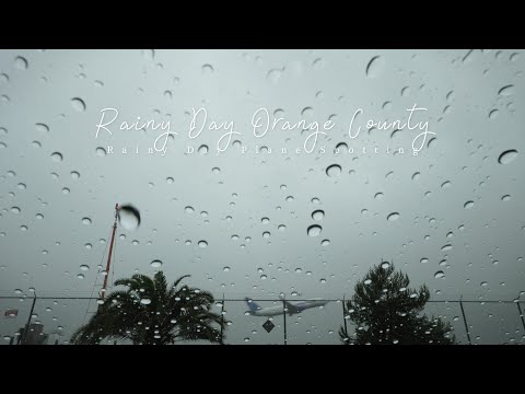 Plane Spotting at Rainy Day Orange County John Wayne Airport SNA and Rainy Day ASMR Ambience