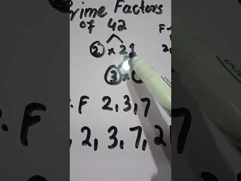 Prime factors of 42 using factor tree method | Factors of 42 using factor tree | Factor tree of 42