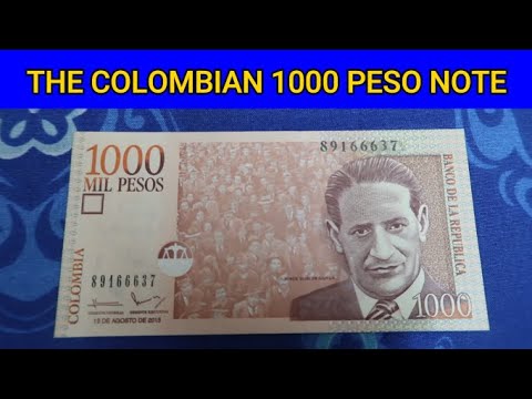 Colombia 1000 Peso Banknote - World Currencies