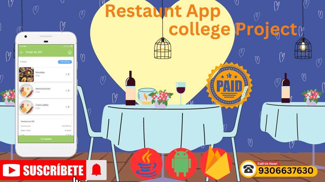 Restaurant Management App with Admin Dashboard | PHP/MySQL + Android Source Code