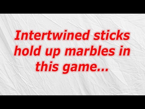 Intertwined sticks hold up marbles in this game (CodyCross Crossword Answer)