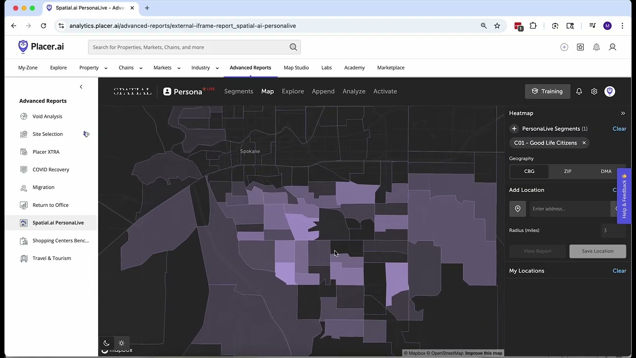 Placer.ai Tutorial: Spatial.ai Demographics Overview
