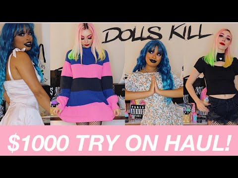 HUGE $1000 DOLLS KILL TRY ON HAUL w/ AUTUMN | sample sale