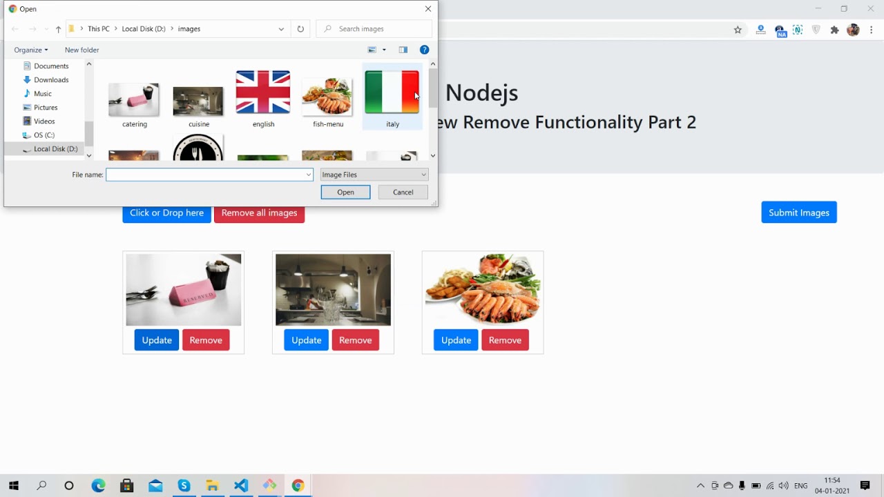 Reactjs Nodejs Upload Multiple Images