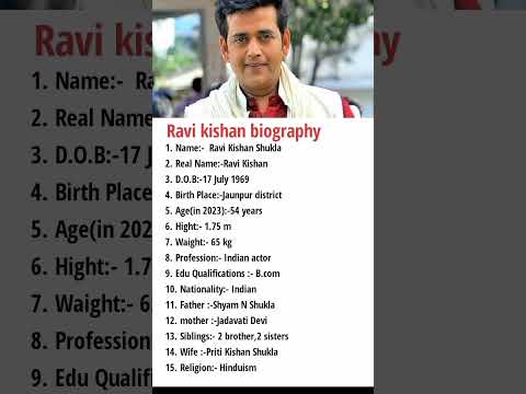 Indian actor Ravi kishan biography #ytshorts #biography