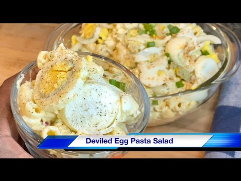 Deviled Egg Pasta Salad / Salad Recipe / Deviled Egg Macaroni Salad