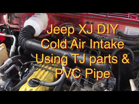 Jeep Cherokee XJ DIY cowl cold air intake, using TJ parts and PVC pipe