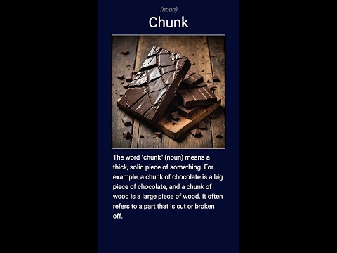 English word 'chunk' noun C1