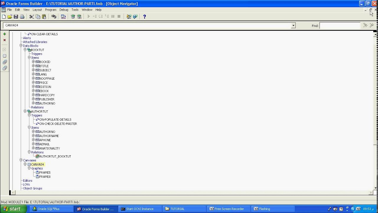 PART 2- oracle 10g form builder master detail relationship