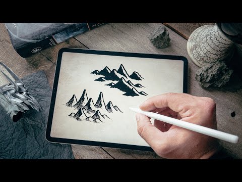 Drawing Classic Mountains on your Fantasy Map - Lord of the Rings Style