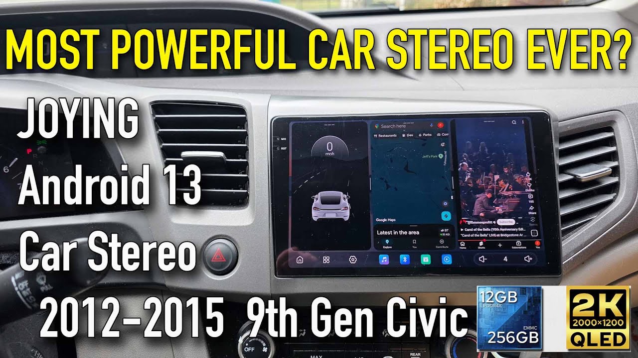 JOYING'S MOST POWERFUL STEREO 2012-2015 Honda Civic Android 13 Navigation Installation and Review