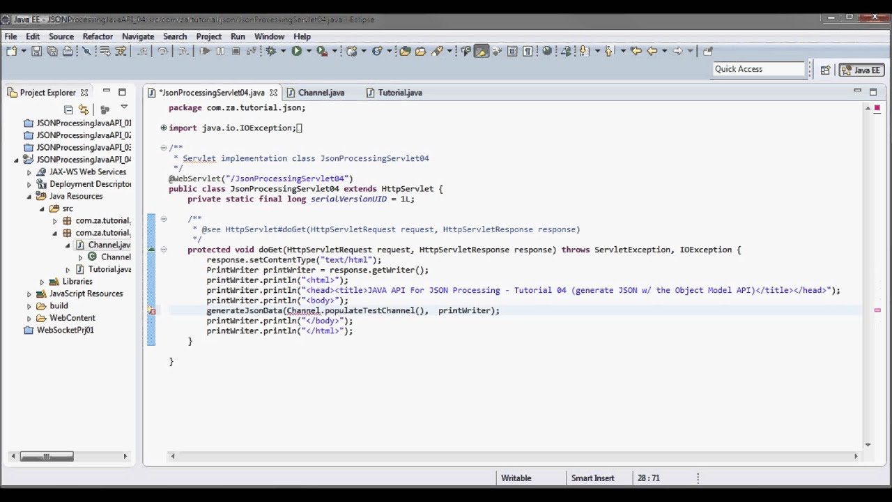 JAVA API For JSON Processing (Tutorial 04 - Generate JSON w/ the Object Model API)