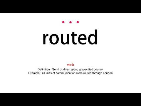How to pronounce routed - Vocab Today