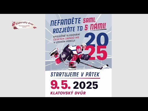 Pozvánka na projekci v Klatovech z MS v hokeji 2025