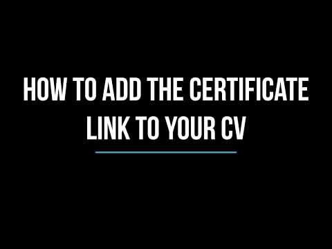 How to Add Your Earned Certificate Link to Your CV - BlocRecs Tutorial