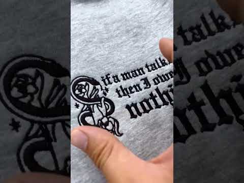 If A Man Talks Shit Embroidered Sweatshirt Hoodie T-Shirt