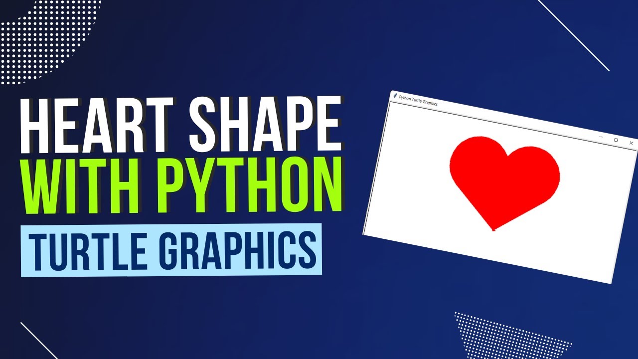 Heart Shape using Python | Turtle Graphics | Crazy Coders