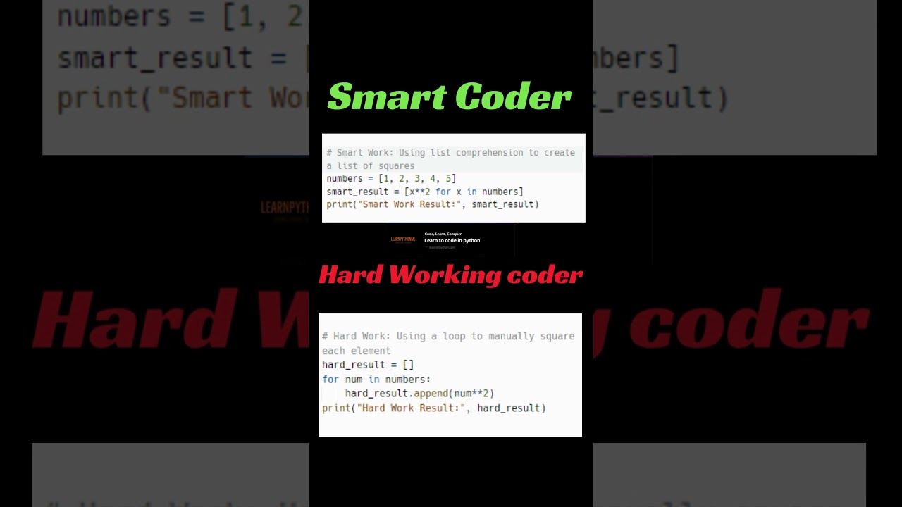 Part- 2 Python smart code | List comprehension  #python #smartcoder #mlwithakansha