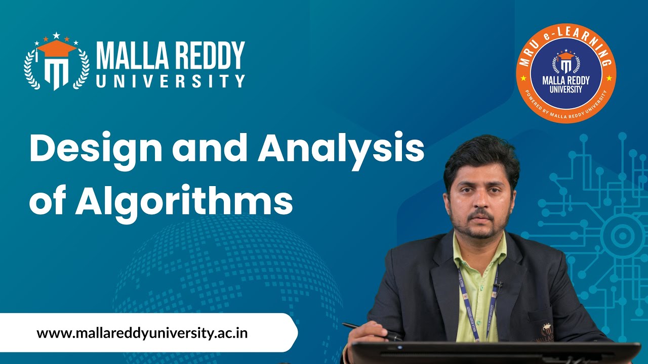 Design & Analysis of Algorithms: Concepts, Techniques & Problem-Solving | MRU E-Learning