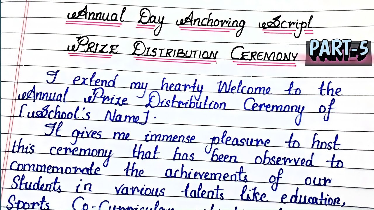 Crafting the Perfect Annual Day Anchoring Script for Prize Distribution ...