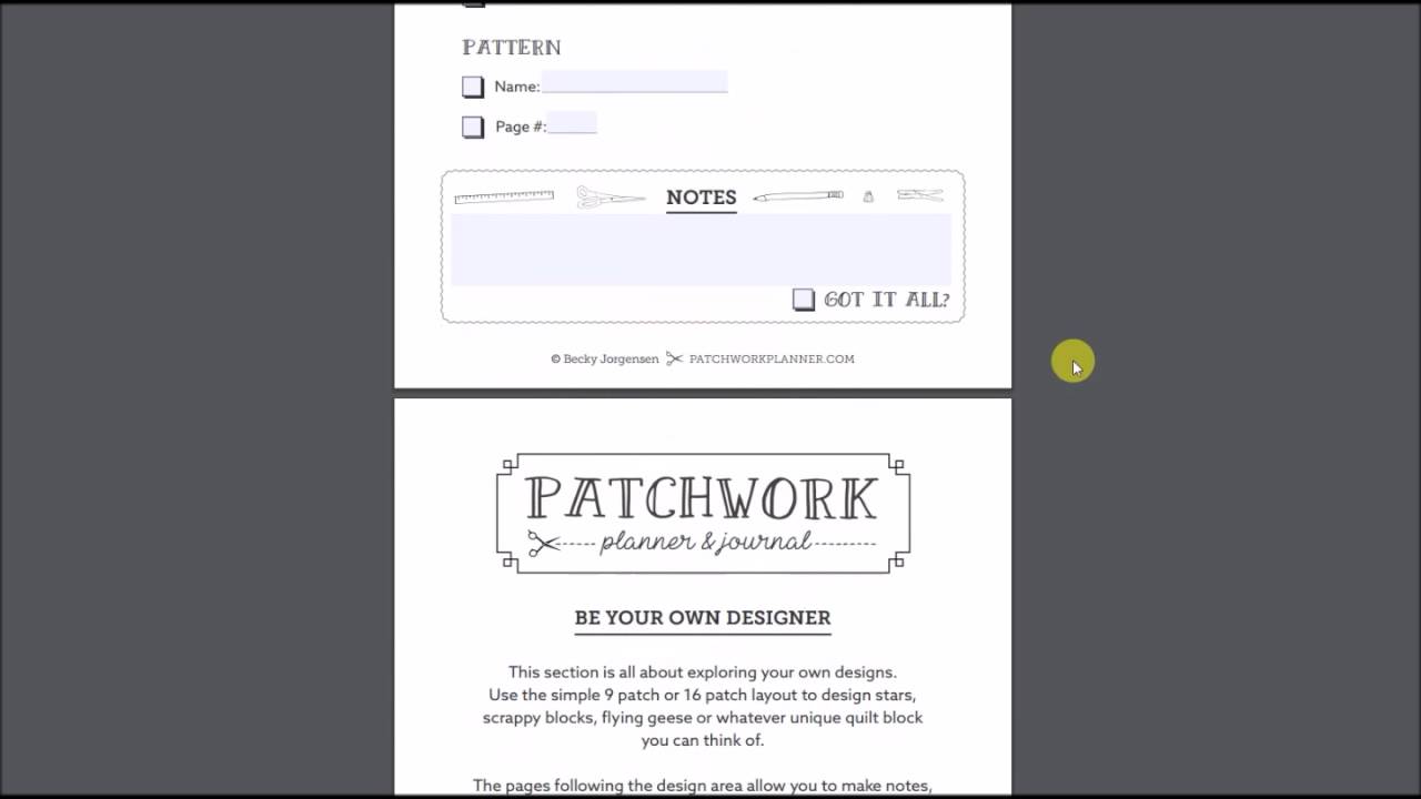 Patchwork Planner & Journal