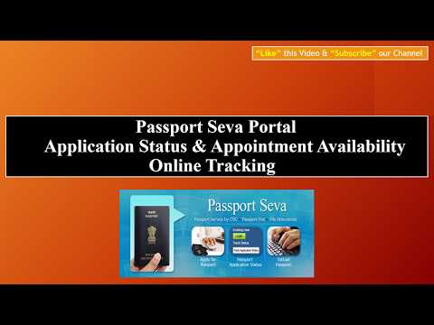 Passport Seva Application Status & Appointment Availability Online Tracking : passportindia.gov.in