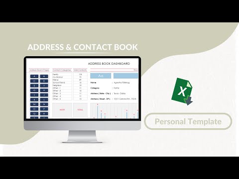 Address & Contact Book Excel Template