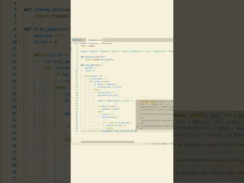 Create the Hangman game with a few lines of Python code #coding #game #programming #tutorial