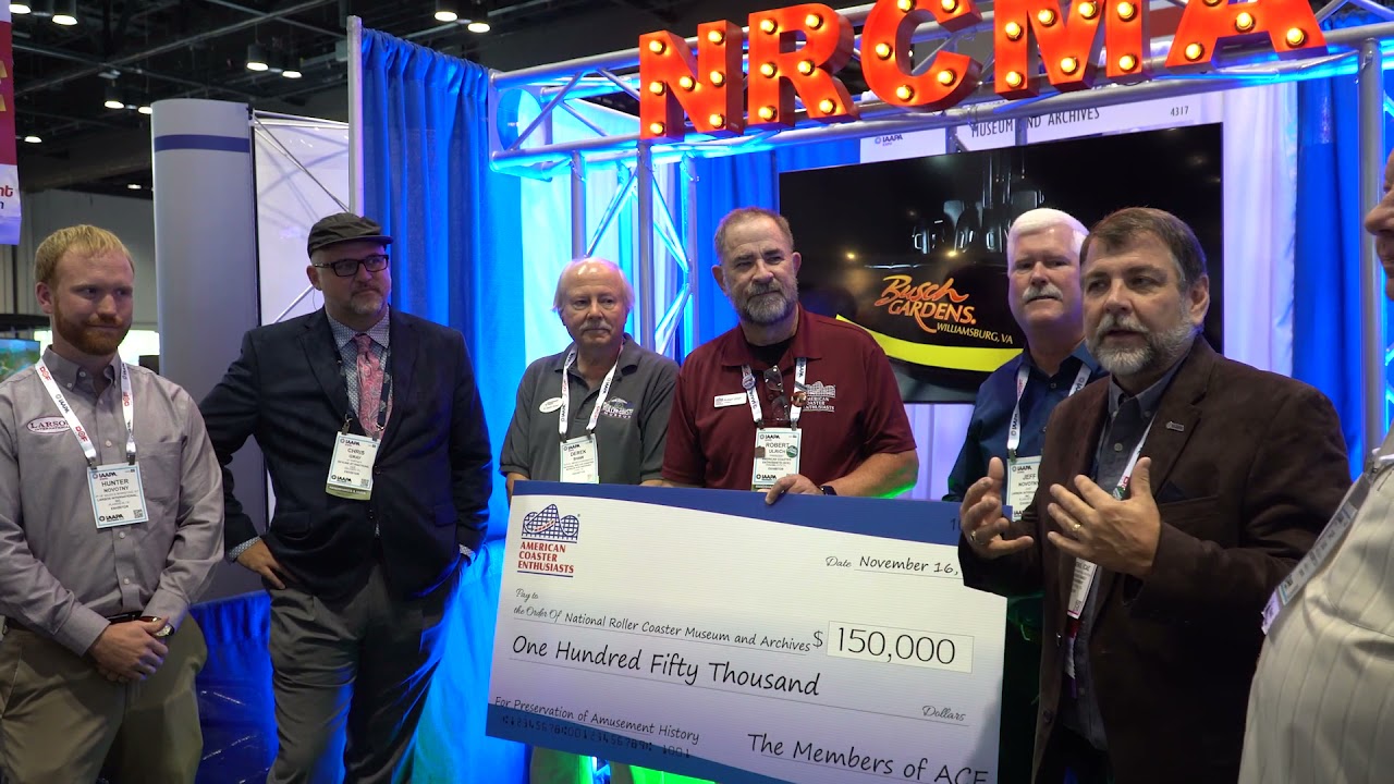 $150,000 ACE Donation to National Roller Coaster Museum & Archives (NRCMA)  | IAAPA Expo 2021