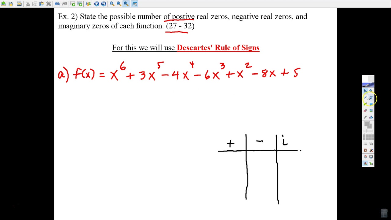 Honors Alg  2   Lesson 4 9 Class Notes