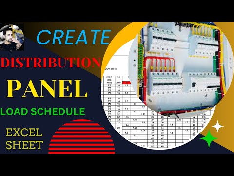 Create Distribution Panel Load Schedule Excel Sheet -Part 1