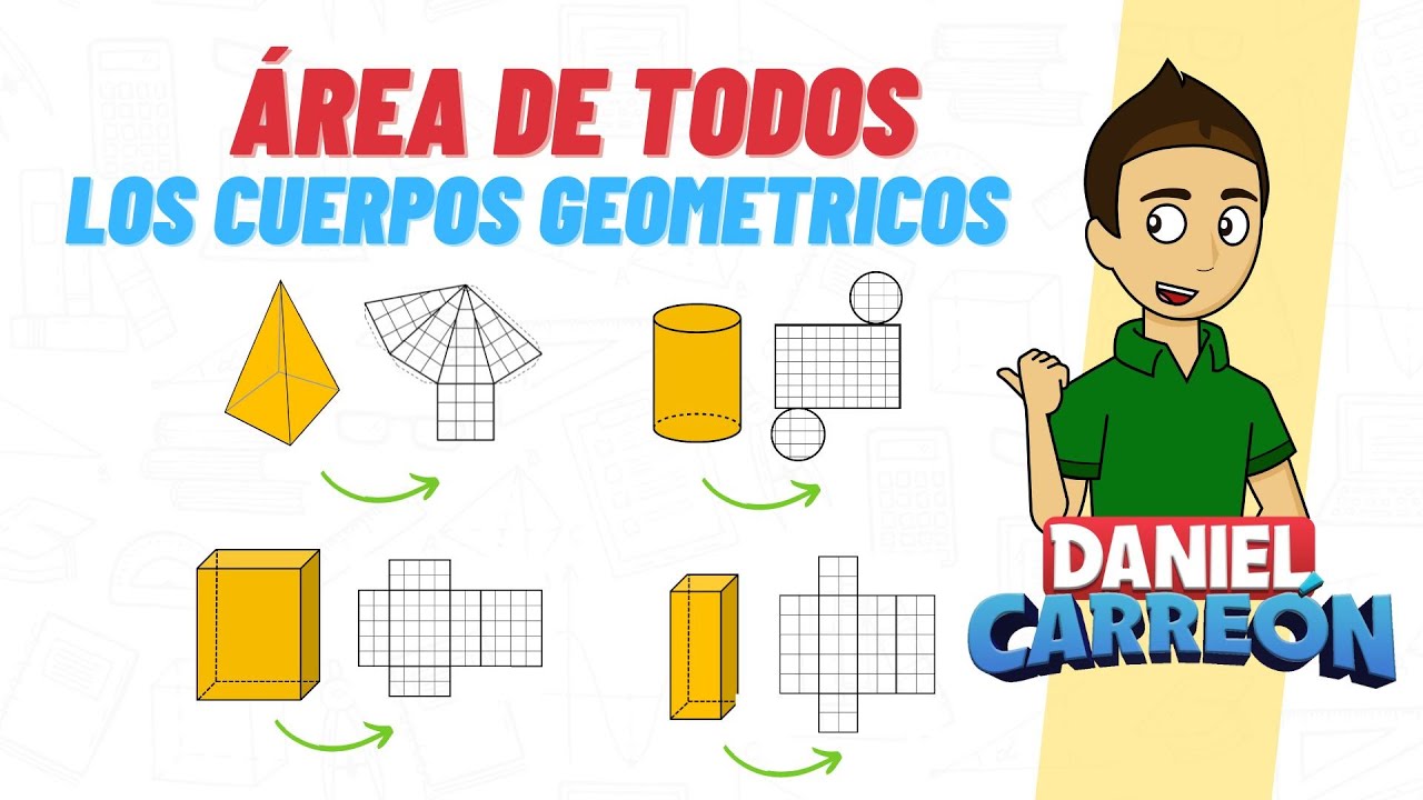 ÁREA DE CUERPOS GEOMETRICOS Super facil-Para principiantes