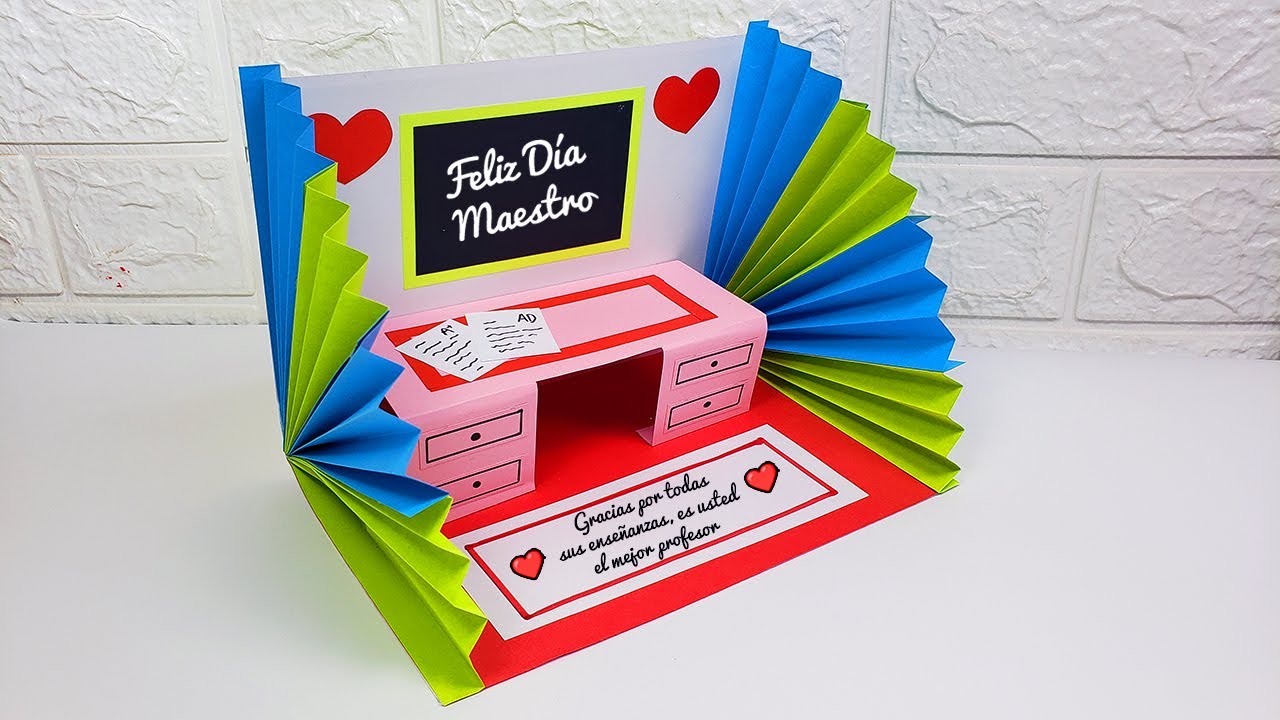 🥰 DIY tarjeta pop up para el día del maestro/profesor DIY ✏️ Teacher's Day Pencil card