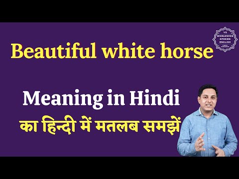 Beautiful white horse meaning in Hindi | Beautiful white horse ka matlab | English to hindi