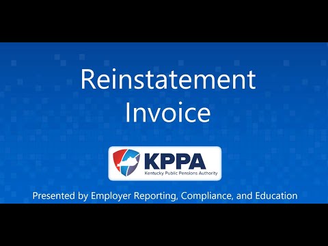 Reinstatement Invoice