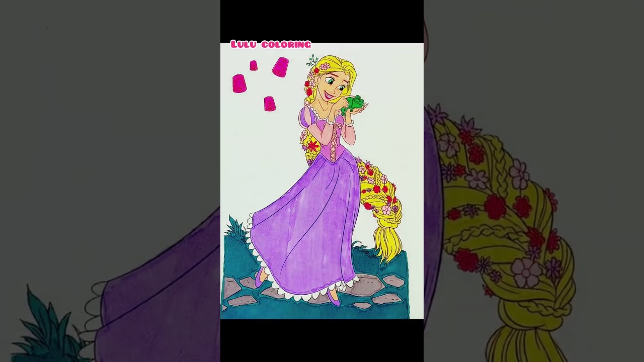 Princess rapunzel/ coloring page #art #craft
