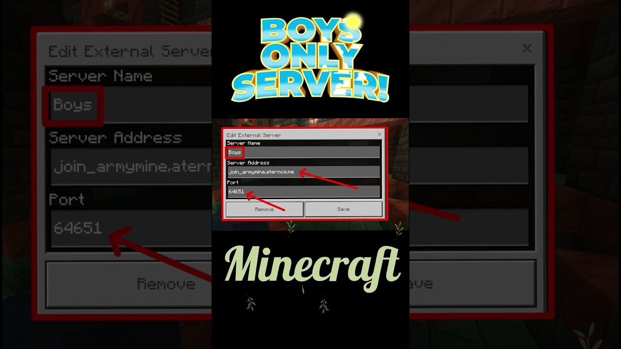 Minecraft ka best Boys only server ever! #minecraft#server#ip