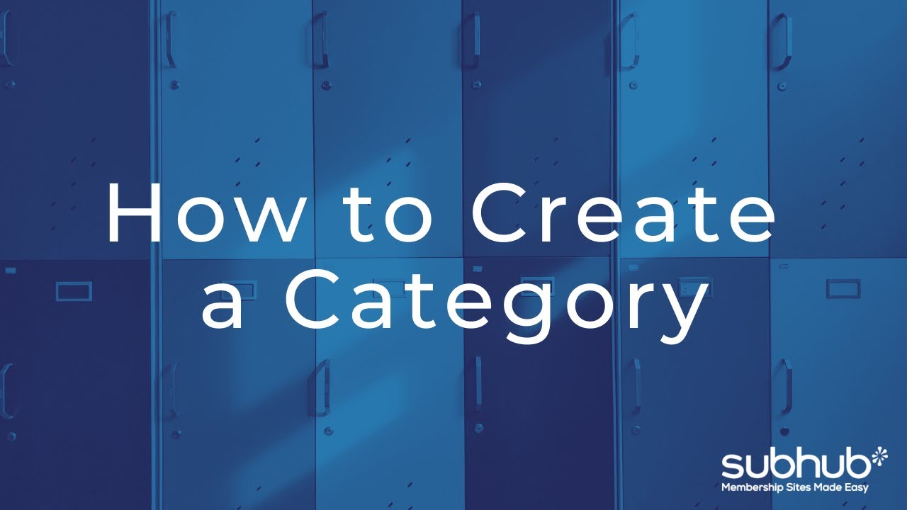 How to Create a Category