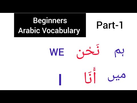 Arabic Vocabulary for Beginners/Arabic words into English and urdu/Everyday Arabic.