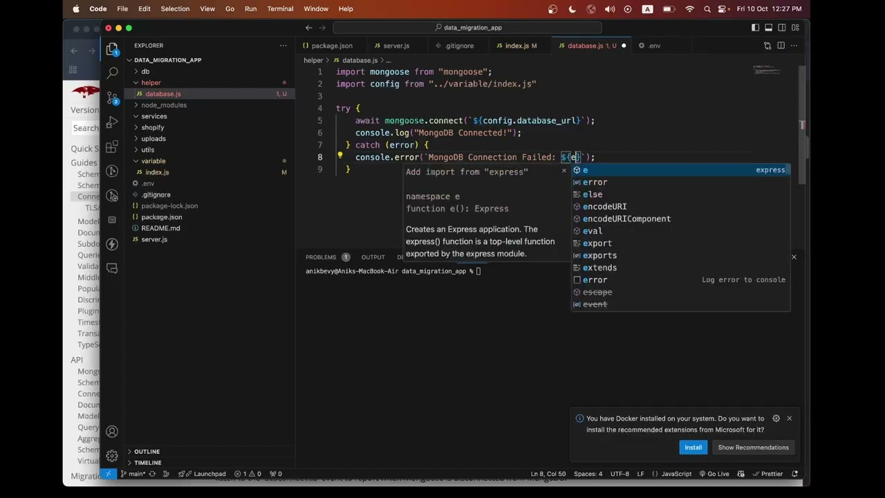 4: Setup Mongo Database - Developing a Shopify Custom App in 2025 with Nodejs